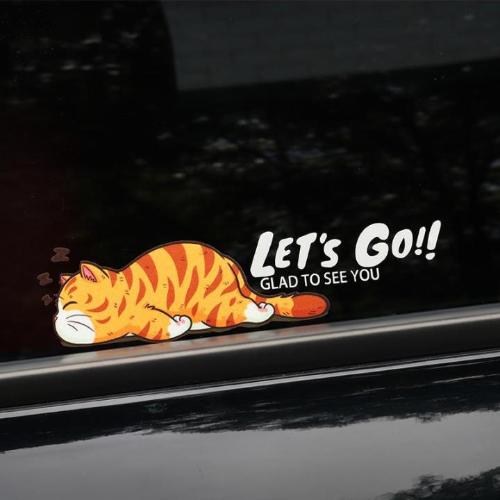 Car Stickers Styling Creative Cartoon Fun Cats Auto Window Decals DIY ...