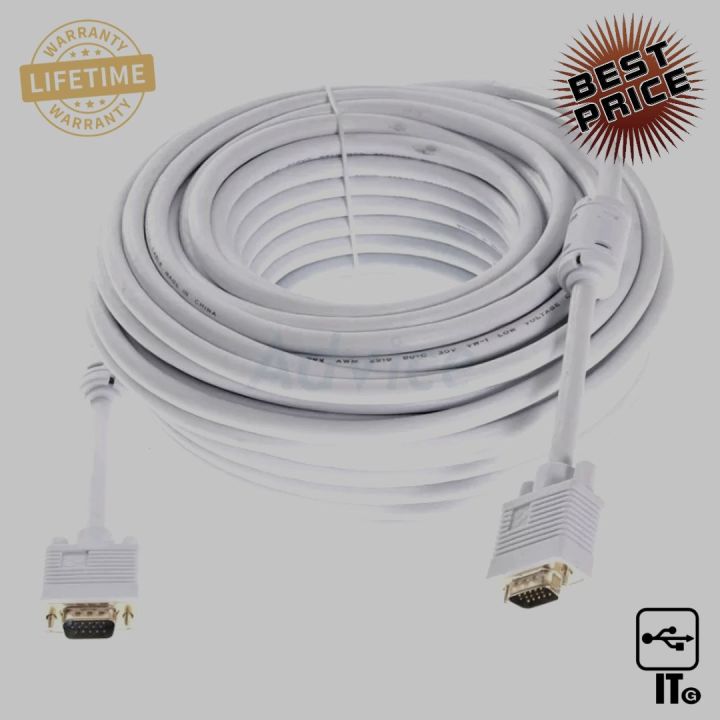 Cable VGA M/M (30M) GOLD THREEBOY ประกัน L/T สาย vga to vga Cable VGA ...