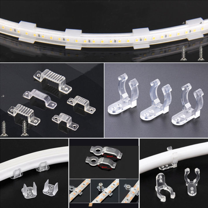 LED Connector Fixing,Mounting Clips for 6/8/10/12/14/15/18mm Wide LED ...