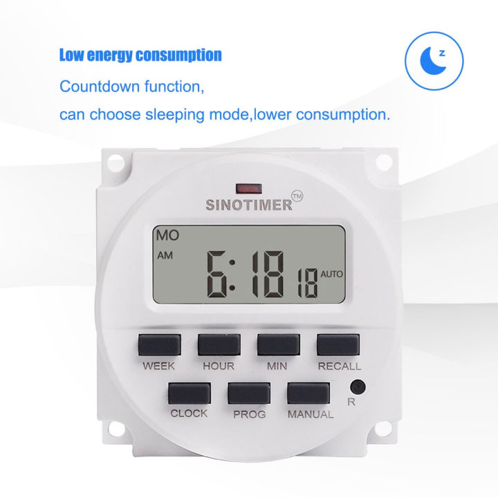 Digital Lcd Power Programmable Timer Time Switch 16a Timer Ac 220v 12v 110v 24v Light Control Tu