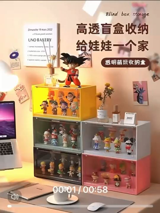 Display Box Doll Storage Organizer Stackable Show Case with Magnetic ...