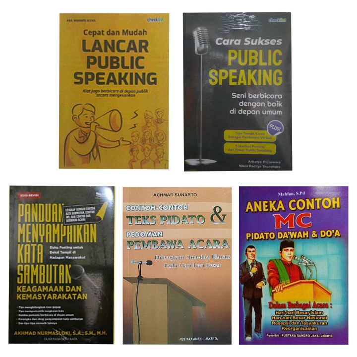 Paket 5 buku Cepat dan mudah Lancar Public Speaking + Cara Sukses ...