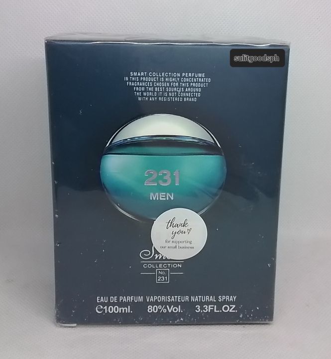 SMART COLLECTION PERFUME NO. 231 FOR MEN 100 ML EDP | Lazada PH
