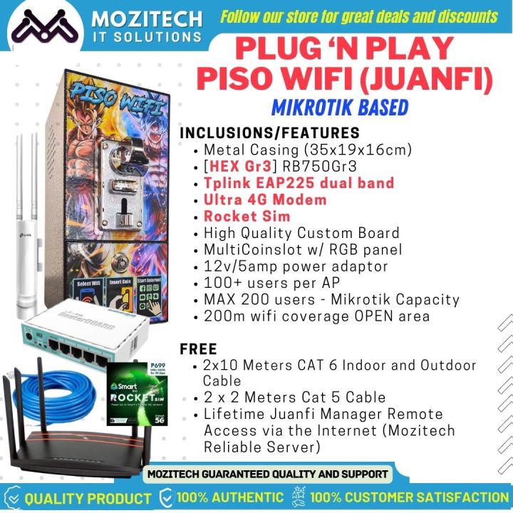 Piso Wifi Vendo (hex, eap225, modem, rocket sim) | Lazada PH