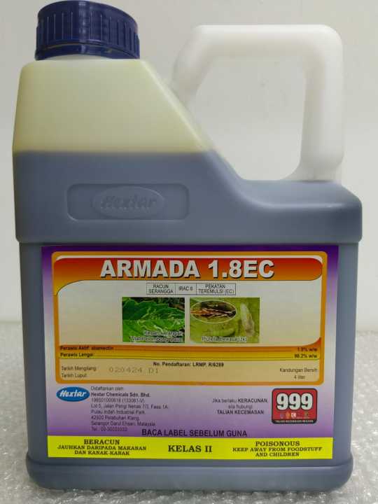 4L Hextar Armada 1.8EC / Racun Serangga / ulat pelombong daun / ulat ...
