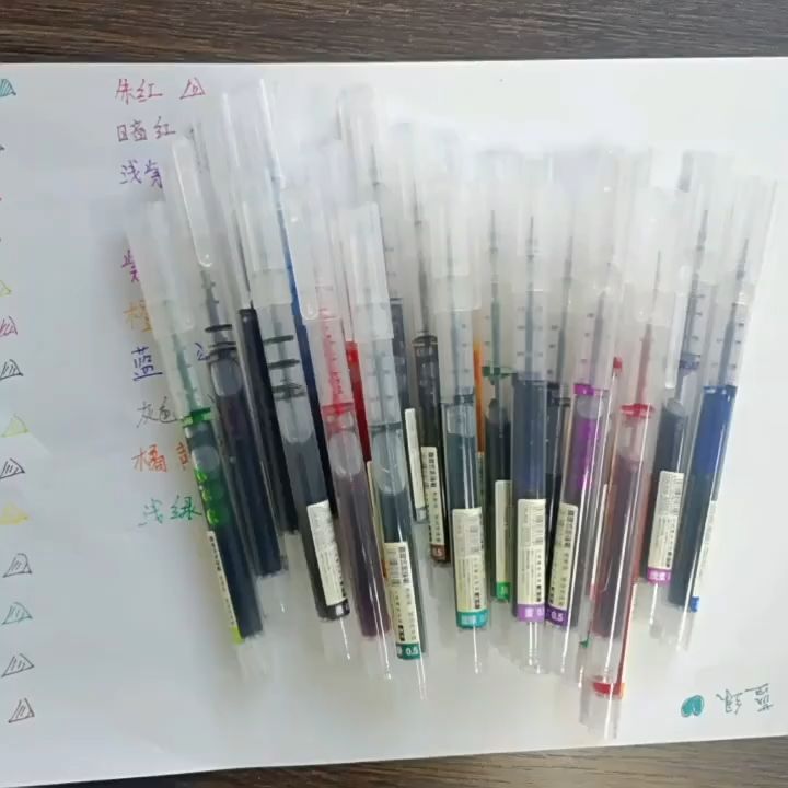 Liquid Ink Pen 0.5 mm colorful Rollerball Pen Extra Fine Point Pen ...