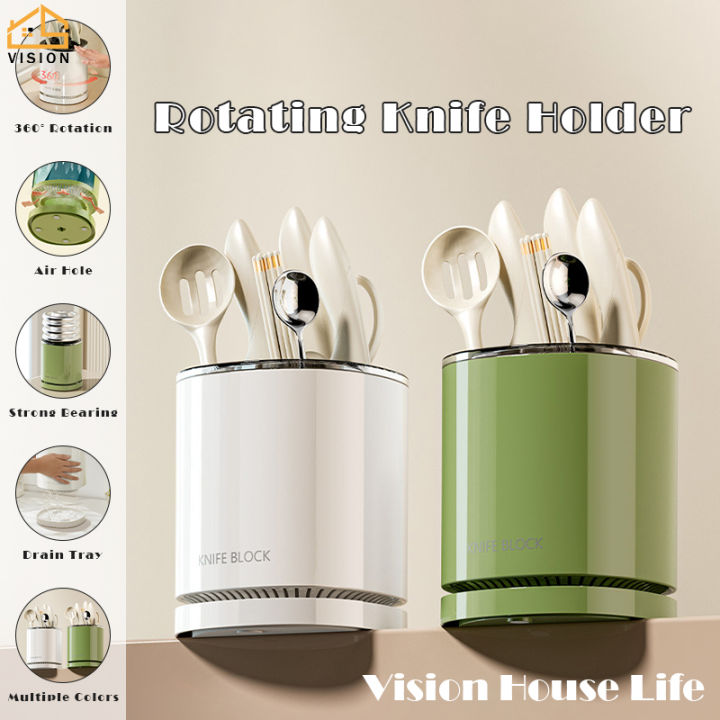 Vision 360° Rotating Kitchen Utensil Holder Countertop Spatula Spoon ...