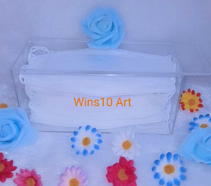 kotak masker akrilik utk model KF94 tutup slide ukuran 21x10x10cm ...