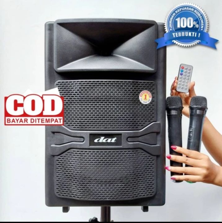 Speaker aktif portable dat 12 inch dat dt1210ft dt 1210ft bluetooth | Lazada Indonesia