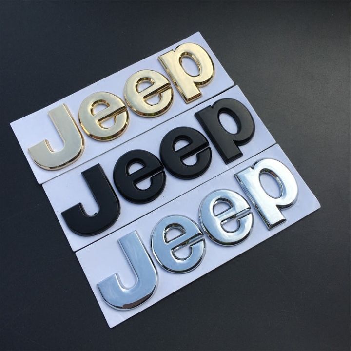 Jeep Gold Metal Customized Car Sticker Original Manufacturer Label for ...