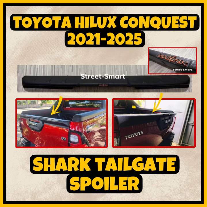 TOYOTA HILUX CONQUEST 2021-2025 SHARK TAIL GATE SPOILER | Lazada PH