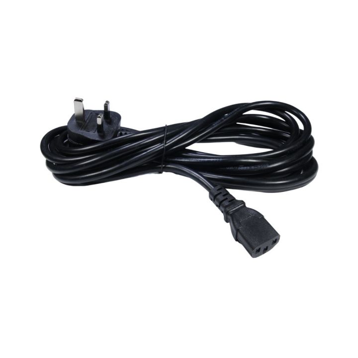 3 Pin IEC Female Socket to 3 Pin UK Plug Cable (5 Meter) | Lazada