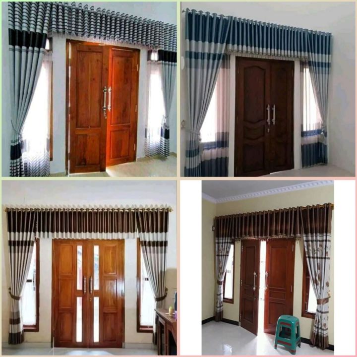 Gorden Satu Set Lengkap Dengan Poni Atas Pintu Jendela Satu Set Ruang ...