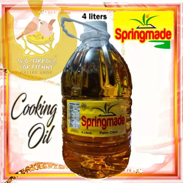 Springmade Cooking Oil 4 Liters Palm Oil | Lazada PH