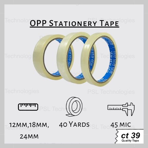 OPP STATIONERY TAPE 12MM/18MM/24MM [READY STOCK] | Lazada