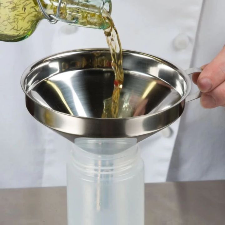 Corong Minyak/ Corong Tahan Karat/ Filter Funnel/Stainless Steel Funnel ...