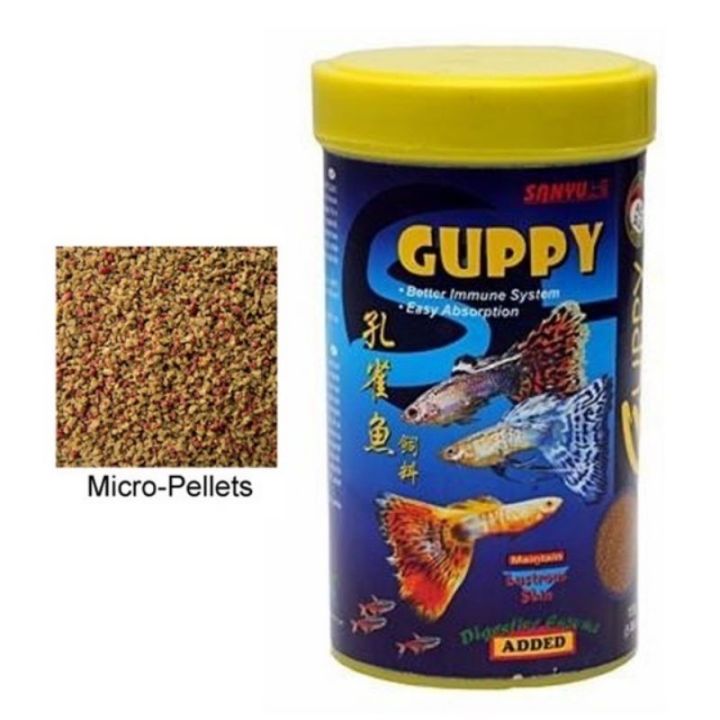 Original Sanyu Guppy Micro Pellets 50g Small Fish Food Makanan Ikan ...