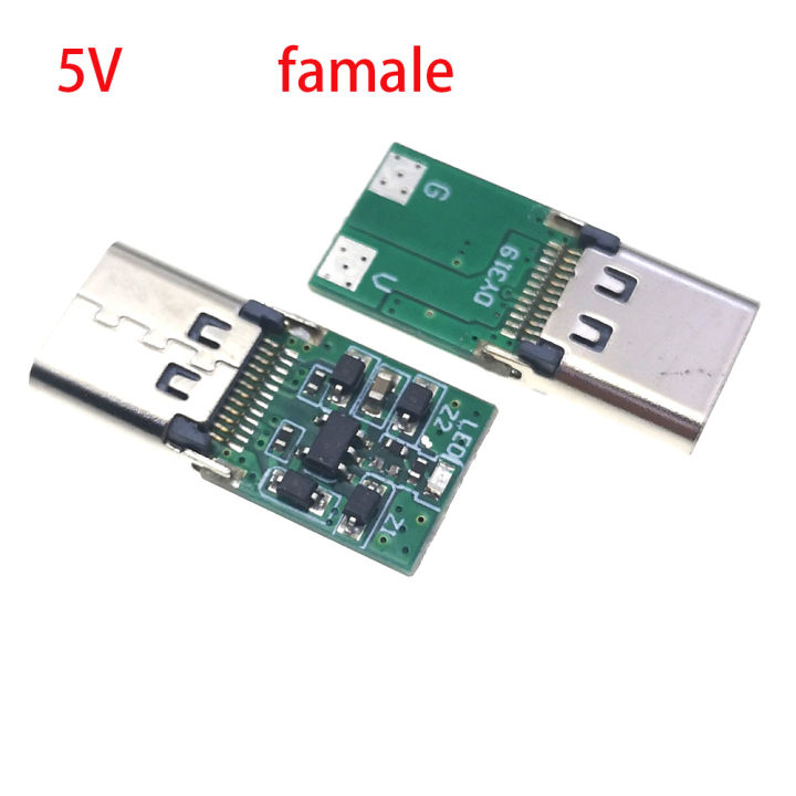 USB C 3.1 Type-C Connector 5V 9V 12V 15V 20V Male Female Socket Adapter ...