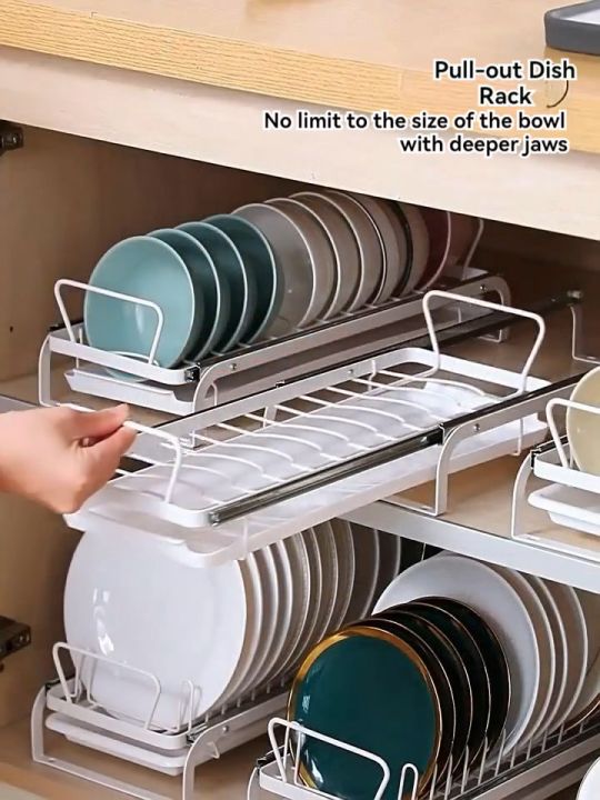 Kitchen sink storage frame, kitchen cabinet tableware rack pump sliding ...