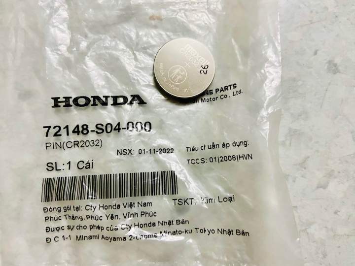 Pin Chìa Khoá Điều Khiển Smartkey Honda Remote SH, VISION, AIRBLADE ...