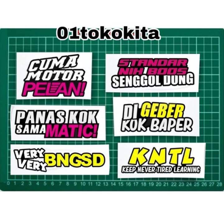 Sticker cutting panas kok sama matic stiker cuting kata kata anak motor ...