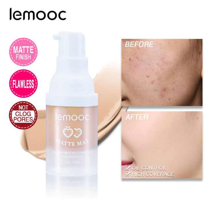 LEMOOC Concealer Foundation Full Coverage Oil Control Moisturizing ...