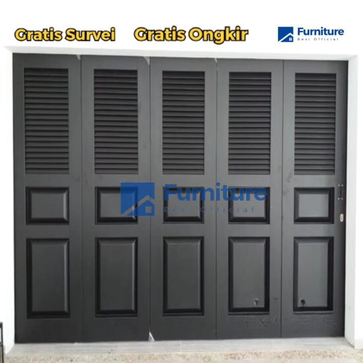 PINTU TOKO BESI LIPAT / PINTU TOKO ROLING DOOR / PINTU GESER LIPAT ...