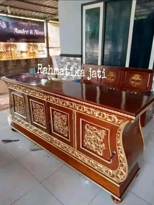 bufet TV ukuran 2m ukiran Jepara bahan kayu jati asli | Lazada Indonesia
