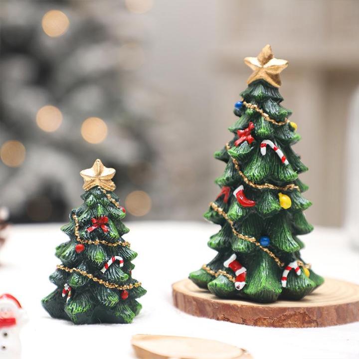 Mini Christmas Tree Resin Tabletop Decorations Festive Party Hotel ...