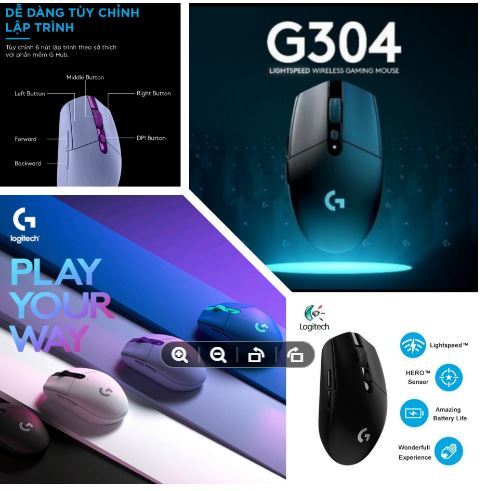 Chuột Gaming Không Dây Logitech G304 Lightspeed, Hàng Chính hãng, Bảo Hành 24 Tháng | Lazada.vn
