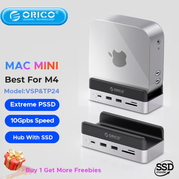 ORICO USB HUB Expansion Dock for Mini M4&M4 Pro Stand USB3.2 Gen2 Type ...