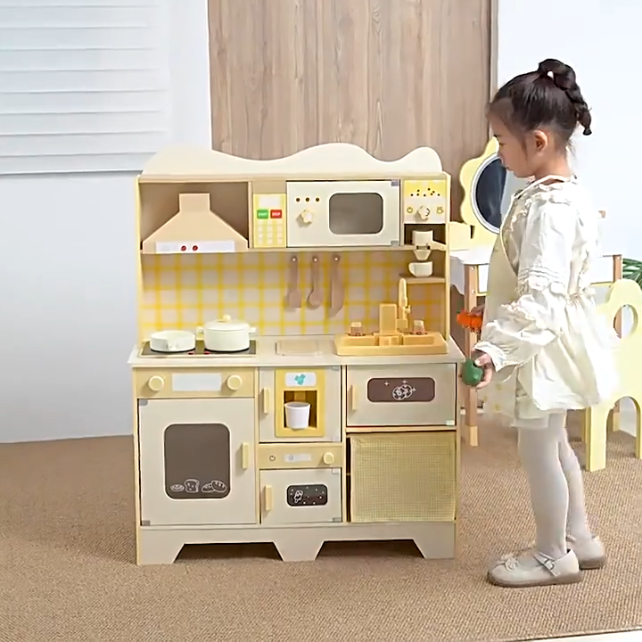 Wooden Kitchen Toys for Kids Japanese Design Cabinet Big Size Kitchen ...