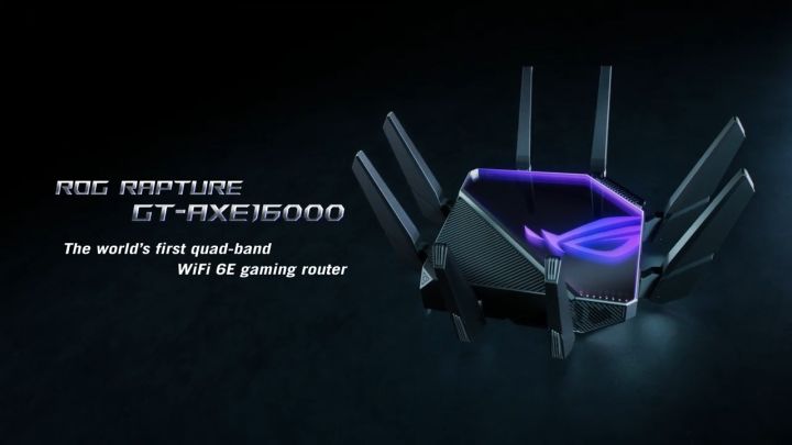 Asus ROG Rapture GT-AXE16000 Quad-band WiFi 6E Extendable Gaming Router ...