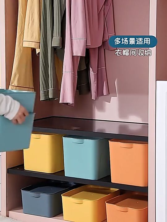 【Woody】 Japan Style Storage Box With Lid/Stackable Storage Box With ...