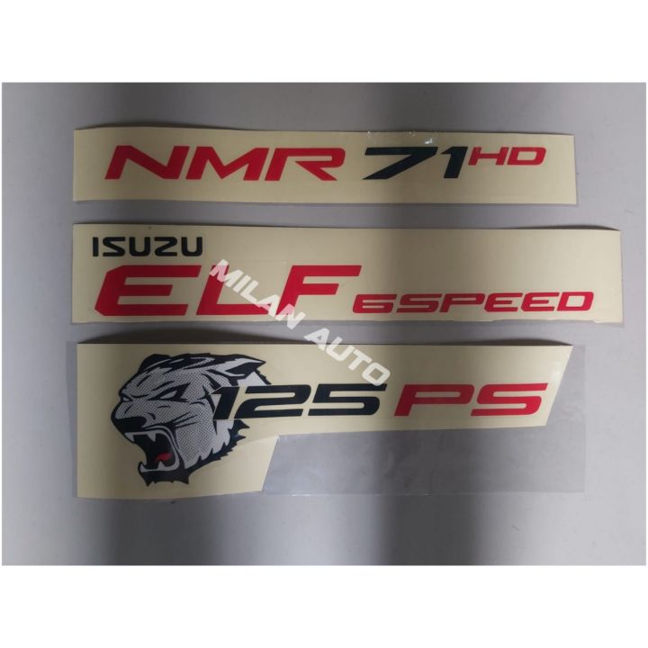 stiker elf nmr 71 /stiker harimau 125PS /stiker isuzu elf 6speed ...