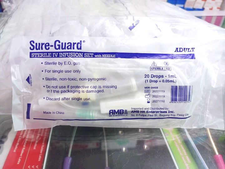SURE-GUARD STERILE IV INFUSION SET WITH NEEDLE (MACRO SET) | Lazada PH