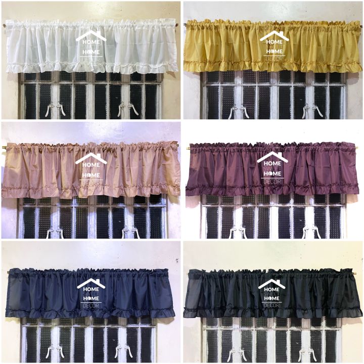 HSHD Plain Valance Curtain (More colors available) | Lazada PH