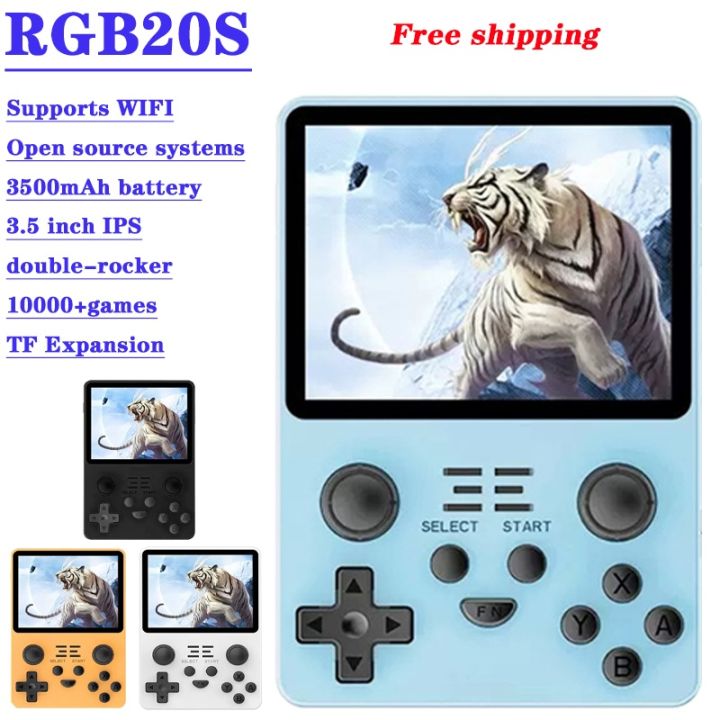 RGB20S Handheld Game Console, 3.5-inch HD Retro Game Console Supporting ...