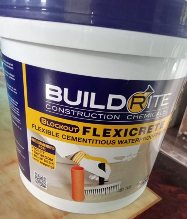 Buildrite Flexicrete Two Component Flexible Cementitious Waterproofing Membrane 5KG | Lazada PH