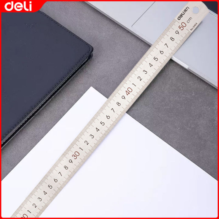 Deli E8462 Steel Ruler 20Cm/50Cm 8 Inch/20 Inch | Lazada PH