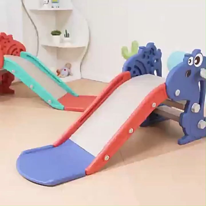 THE Dinosaur Slide With Basketball Frame Kids Playground Indoor Outdoor ...