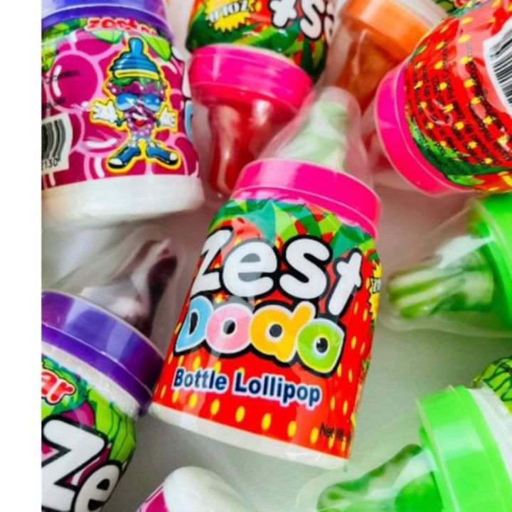 20 Pieces Dodo Bottle Lollipop Candy w/ Free Ppwder Drink Sanchet/Loot ...