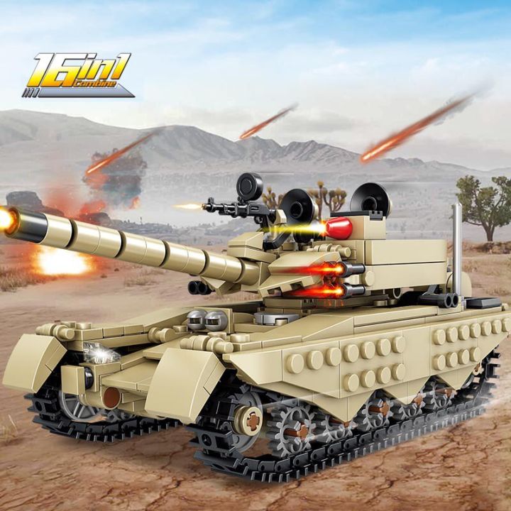 Military Main Battle Tank Model Building Blocks WW2 Heavy Panzer Tank ...