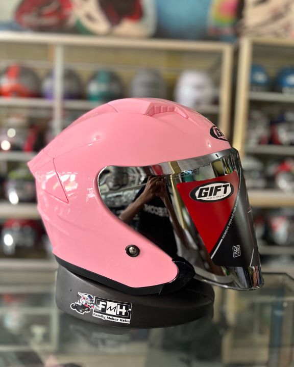 HELM GIFT SARGON SOLID LIGHT PINK HELM HALF FACE TERBARU 2023 | Lazada ...