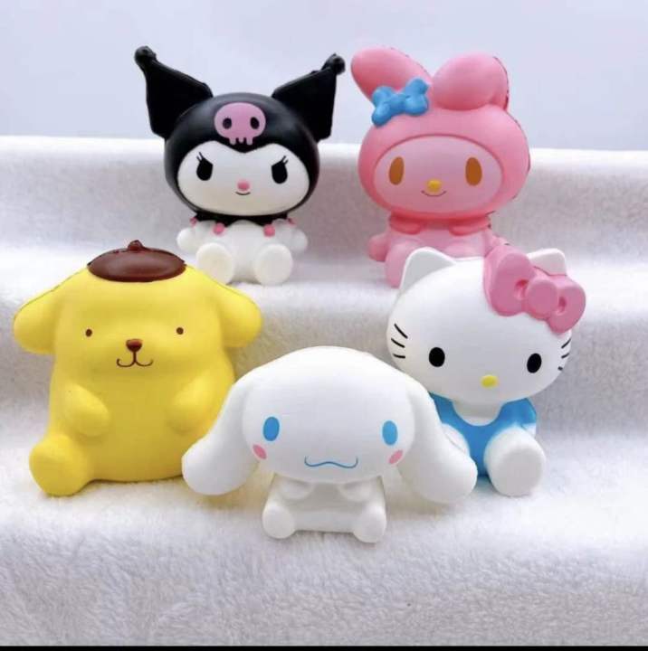Squishy Sanrio Karakter Cinnamon Melody Kuromi Pompurin Hello Kitty ...