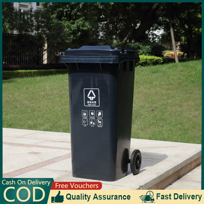trash can with cover plastic garbage bin container trash bin large ...