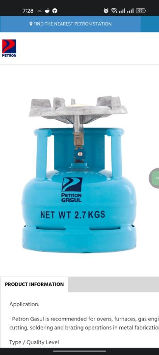 2.7kg Petron Gasullete Set with gas | Lazada PH