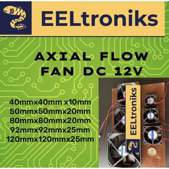 AXIAL FLOW FAN DC 12V 40mm / 50mm / 60mm /80mm / 92mm / 120mm | Lazada PH