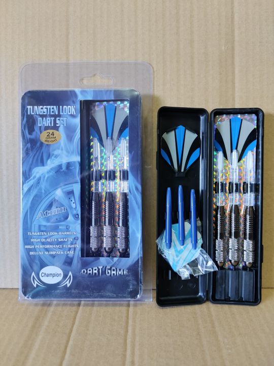 Sports In Style CHAMPION ATOM Brass Dart Pins 21 22 23 or 24 grams Dart pins Tungsten Color with ...