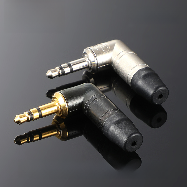 Youquke Neutrik Right Angle Black Gold 3.5mm Small Three Core Stereo ...